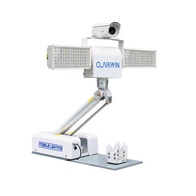 vehicle truck mounted telescoping mast floodlights with camera