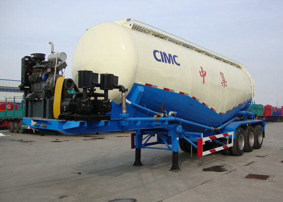 CIMC frac bulk cement pneumatic sand tank hauling trailer top loading in bulk manufacturer for sale