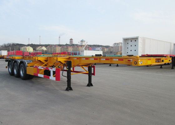 CIMC tri axle 40 foot skeleton container trailers chassis 20 foot skel container truck and trailer for sale