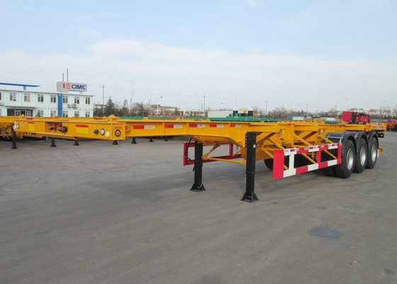 CIMC tri axle 40 foot skeleton container trailers chassis 20 foot skel container truck and trailer for sale