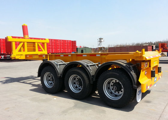 CIMC 20 double frame semi tipping skel container trailer steel dump skeletal trailer for sale