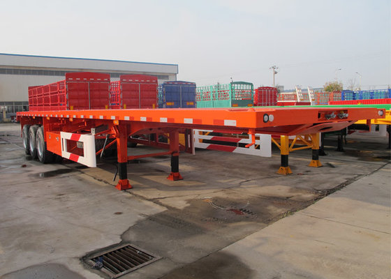 CIMC 40 feet flatbed truck trailer 3 axle flatbed container semi trailer with container lock