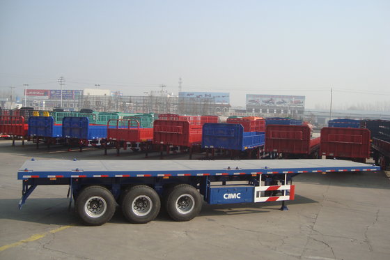 tri-axle trailer flatbed container semi trailer with twist locks - CIMC VEHICLE