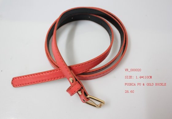 1.4cm Fashion Cloth PU Belts For Women with gold and rose gold buckle