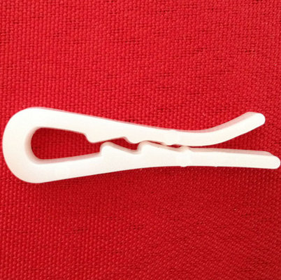 Shirt ABS clothing clips , white / clear color with teeth for toys gift packaging