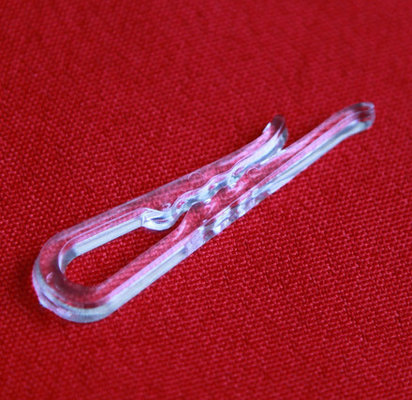 Shirt ABS clothing clips , white / clear color with teeth for toys gift packaging