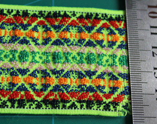 Luggage Woven Elastic Webbing Fluorescence Colorized Nylon / Spandex