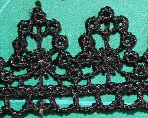 Poly Water Soluble Decorative Lace Trim Dyeable 2cm Width In White / Black Color