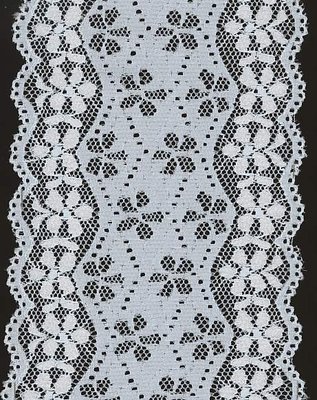 Double  Flower Decorative Lace Trim  in White with10cm Flower Pattern in Eco-Friendly