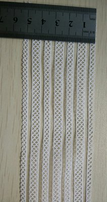 Spandex / Nylon  White Woven Elastic Webbing For Decoration