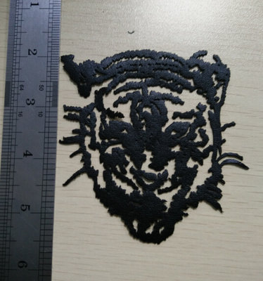Tiger Head in Black Heat Transfers Make Your Own Heat Transfers