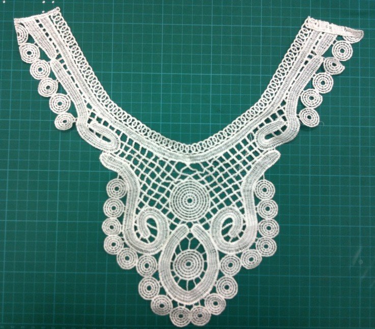 OEM white Embroidery cotton lace collar Eco Friendly for Clothes