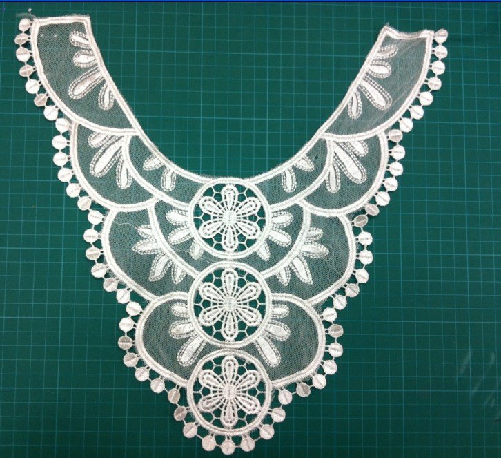 Embroidery mesh cotton collar ,Customized crochet lace collar