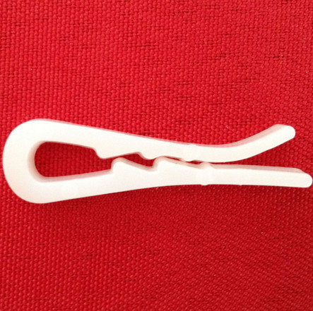 Shirt ABS clothing clips , white / clear color with teeth for toys gift packaging