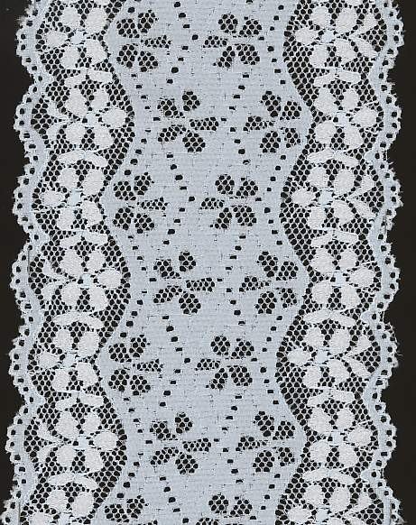 Double  Flower Decorative Lace Trim  in White with10cm Flower Pattern in Eco-Friendly