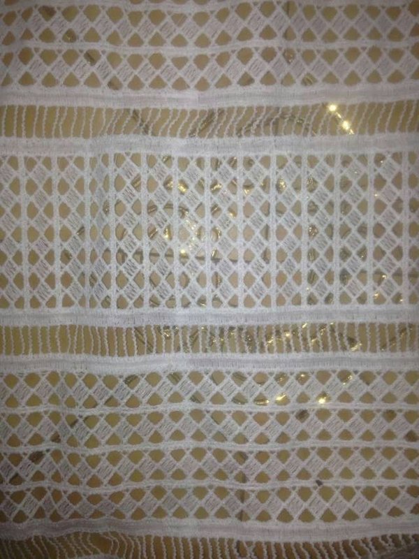 Regular Pattern Decorative Lace Trim  Flower Pattern White For Girl's Dresses