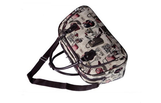 Portable lightweight Jute cloth travel bags with adjustable shoulder strap