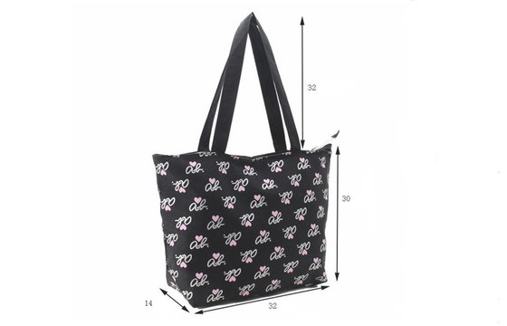 Women ' s Single shoulder retail Cloth shopping bag Black durable