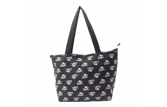 Women ' s Single shoulder retail Cloth shopping bag Black durable