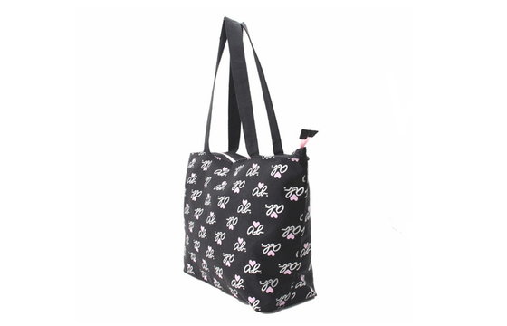 Women ' s Single shoulder retail Cloth shopping bag Black durable