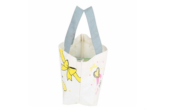 Cartoon pattern durable Cloth shopping hand bag heat pringting for snacks