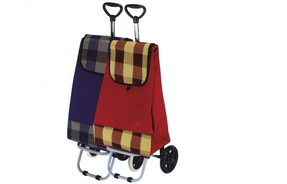 Fashion durable foldable wheeled shopping cart bag with Steel tube ISO