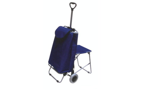 Functional red wheeled shopping bags With seat / Logo printed