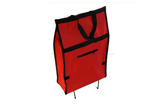 Printable zippered foldable trolley shopping bag esay carrying