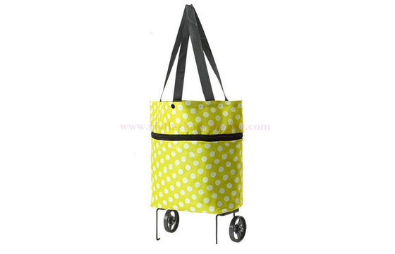 Portable waterproof 1680D Oxford foldable trolley shopping bag for olders