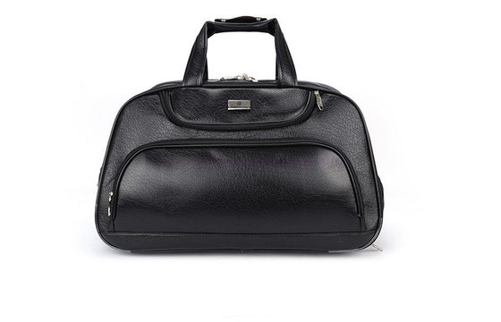 Durable waterproof PVC roller luggage wheeled bags with two pockets