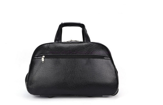 Durable waterproof PVC roller luggage wheeled bags with two pockets
