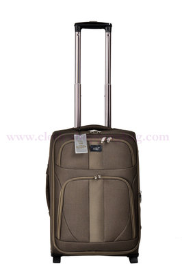 Brown 1680D + 210D liner 32" roller luggage bags , Two expandable wheels