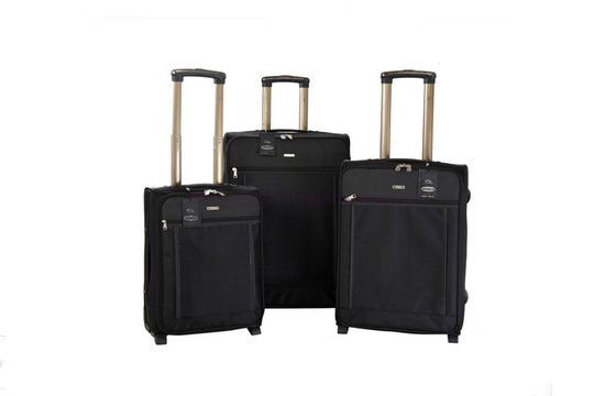 Portable 20 inch roller airplane luggage bags with two PU muted wheels