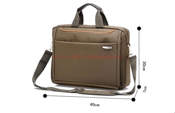 Logo - printing 1680D nylon laptop bags with front and back pockets