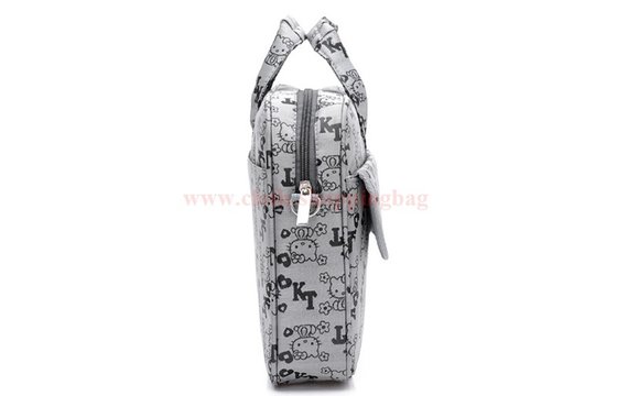 Promotional cute cat pattern nylon laptop bag with adjustable straps