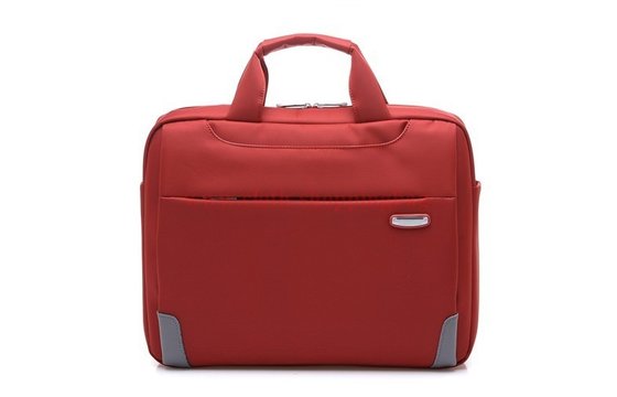 Lightweight red 15 inch nylon laptop computer tote bag customized
