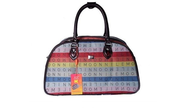 Colorful womens cloth travel bags with English letters for outdoor sports