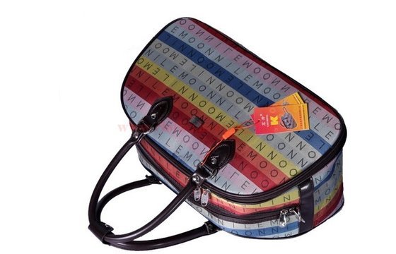 Colorful womens cloth travel bags with English letters for outdoor sports