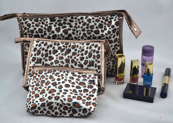 PU leather waterproof travel cosmetic bag for ladies / women with sexy pattern