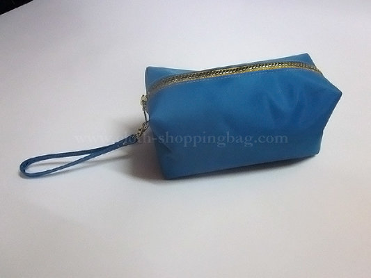 Satin fabric travel cosmetic makeup bag for girl / ladies cosmetic case