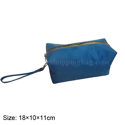 Satin fabric travel cosmetic makeup bag for girl / ladies cosmetic case