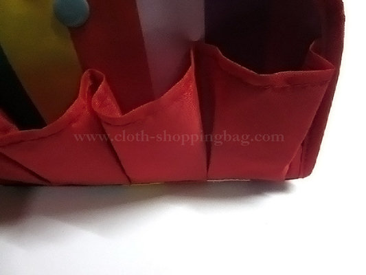 Red lightweight snaps cosmetic pouch for women , promotional cosmetic bag