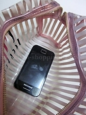 Customized transparent travel cosmetic bag with zipper for ladies / girl