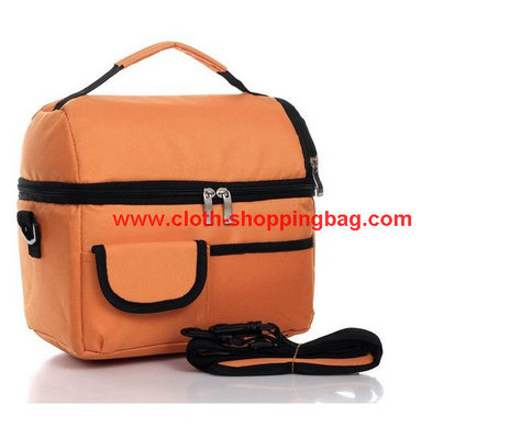 Durable polyester fiber travel cooler bag , red lunch bag 4200ML