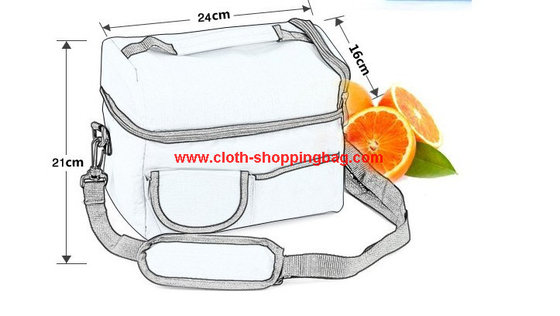 Durable polyester fiber travel cooler bag , red lunch bag 4200ML