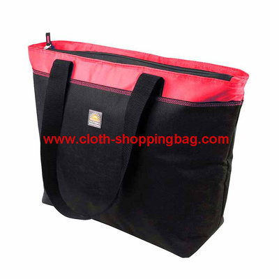 Outdoor black built lunch shoulder bag , milk / yogurt cooler bag