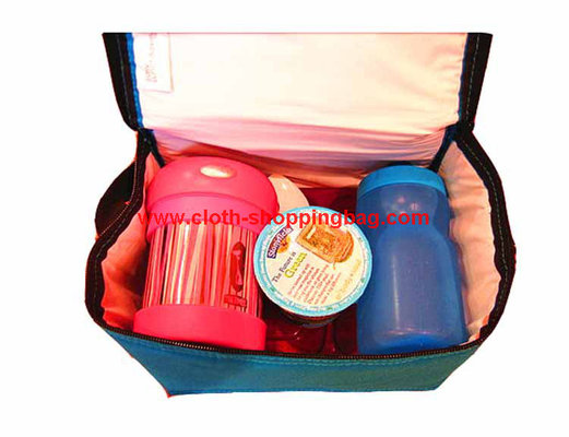 Waterproof black built lunch bag bag for takeouts , insulated cooler bags