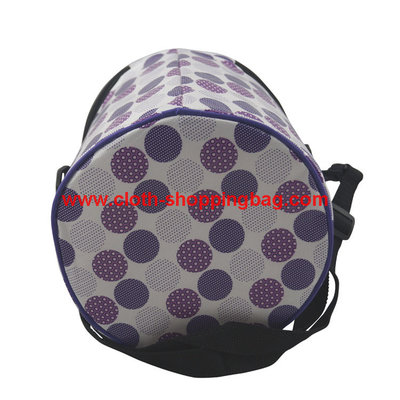 Cylindrical travel cooler bag with cute pattern for keeping sandwich