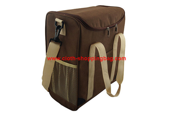 Customized large brown built lunch bag with insulated foil lining
