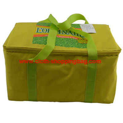 Durable yellow travel cooler bag insulated lunch box for commercial promotion